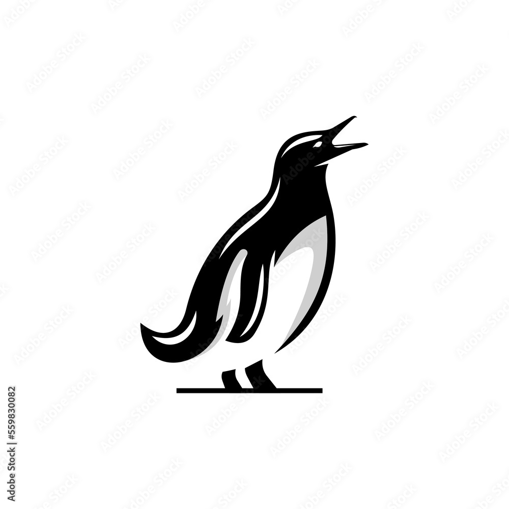 Penguins logo design icon. Penguins design inspiration. Penguins logo ...