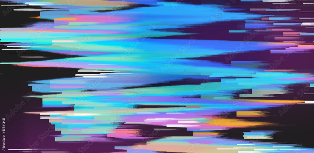 Abstract geometric background with pixel noise and VHS like distortion ...