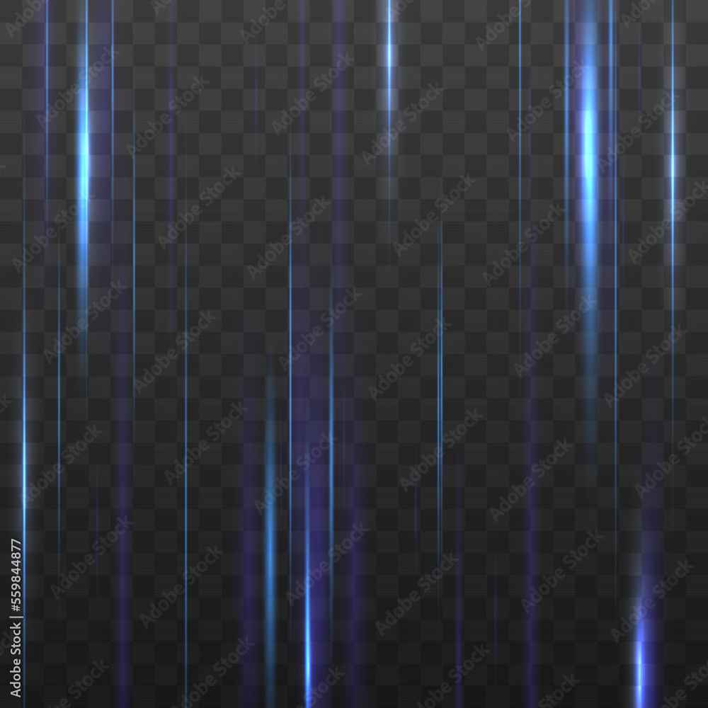 Magic soft vertical neon lines. Set of abstract lens flares. Flash ...