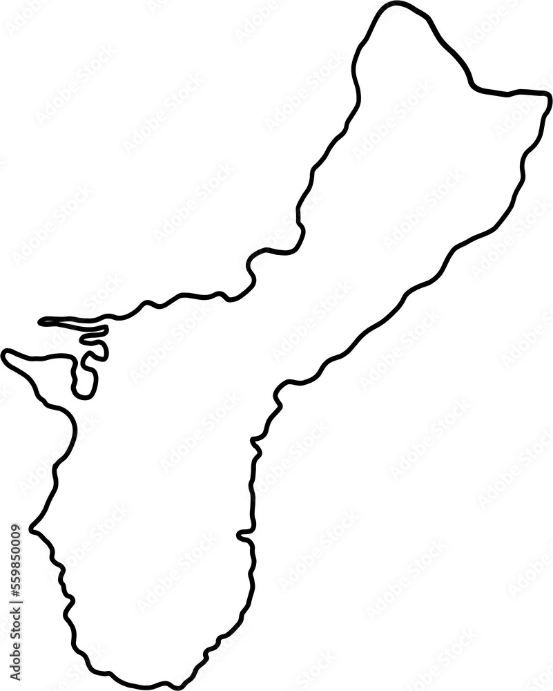 doodle freehand drawing of guam map. Stock Illustration | Adobe Stock