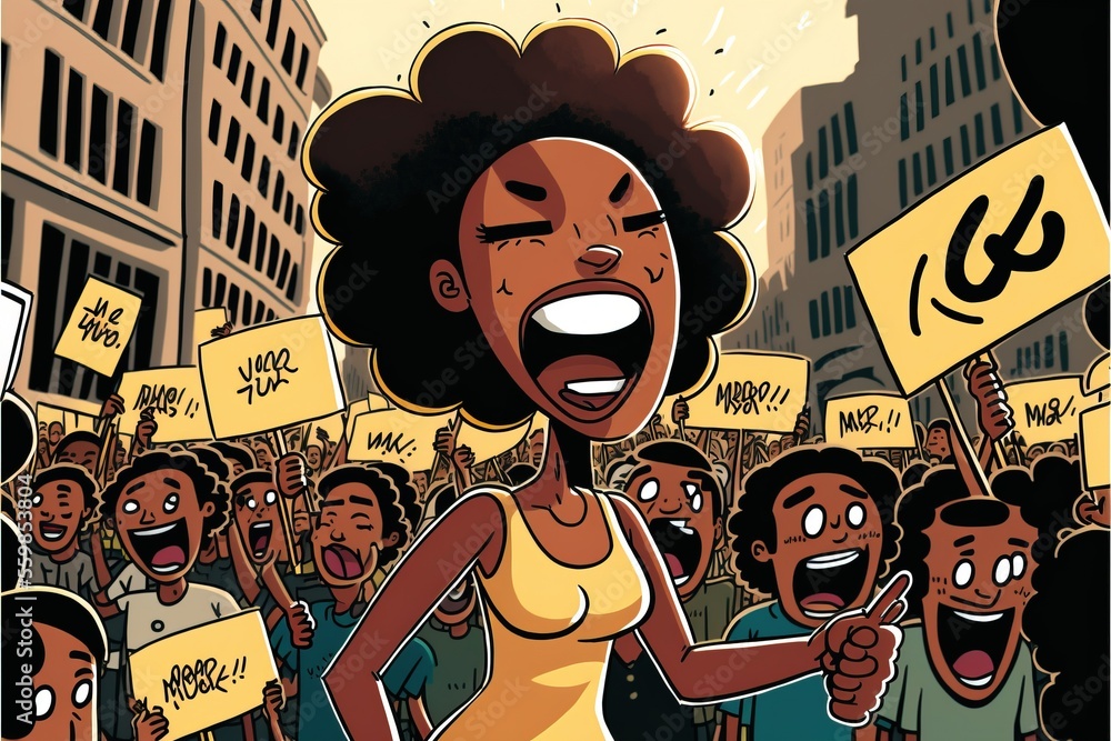 Black History Month celebration, group of people act of activism ...