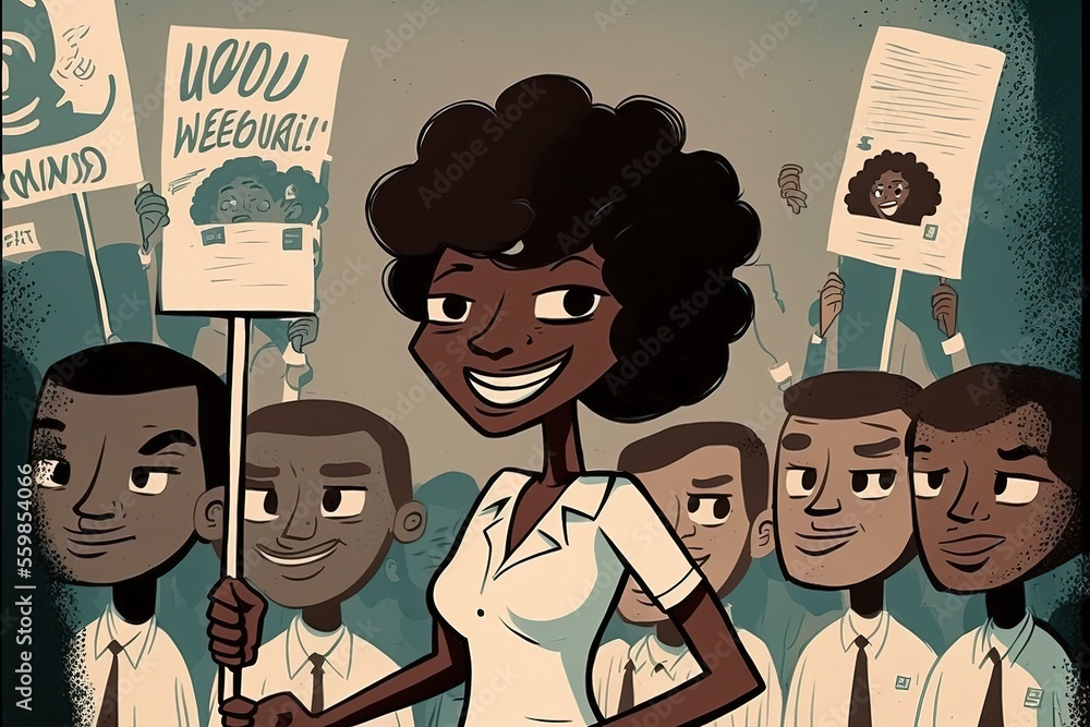 Black History Month celebration, group of people act of activism ...