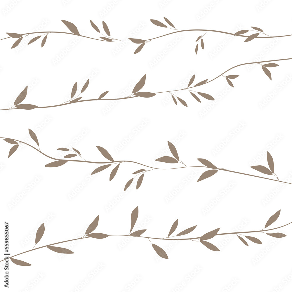 Set of leaves on PNG White transparent background Cover. Stock vector ... Set of leaves on PNG White transparent background Cover. Stock vector ...