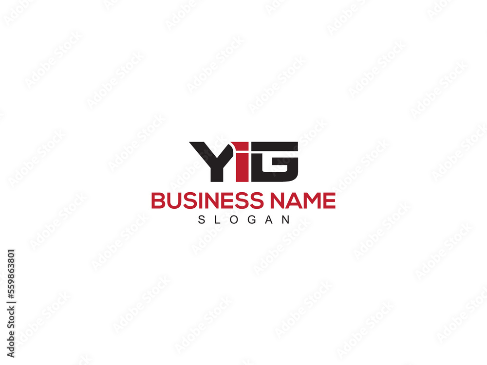 Symbol YIG Logo Letter Design Stock Vector | Adobe Stock