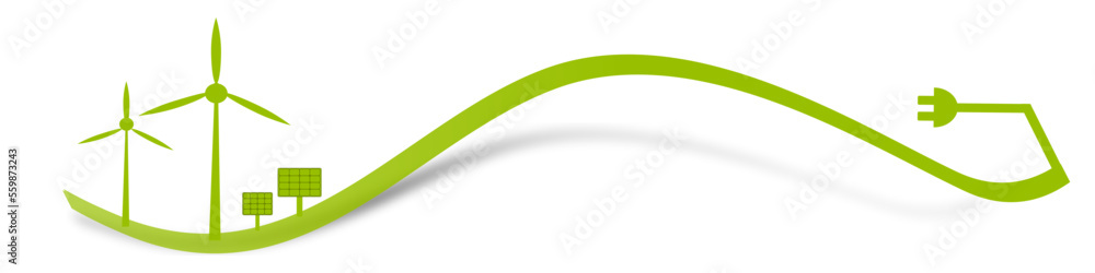 Energie Welle Wellen Band Banner Strom Solar Windenergie erneuerbare ...