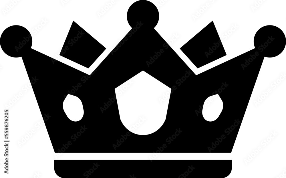 Crown Icon flat style isolated on white background. Crown symbol for ...