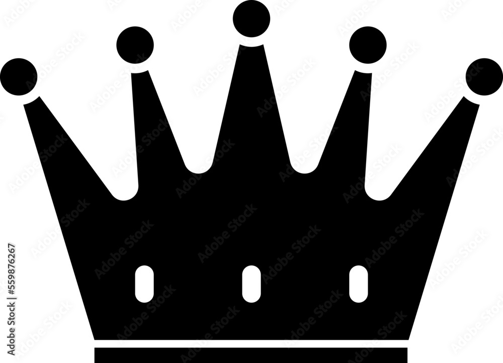 Crown Icon flat style isolated on white background. Crown symbol for ...