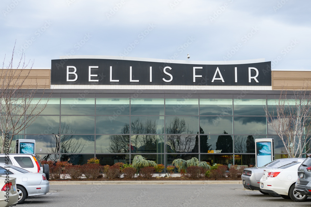 Bellingham, WA, USA - January 5, 2023; Sign at Bellis Fair shopping ...