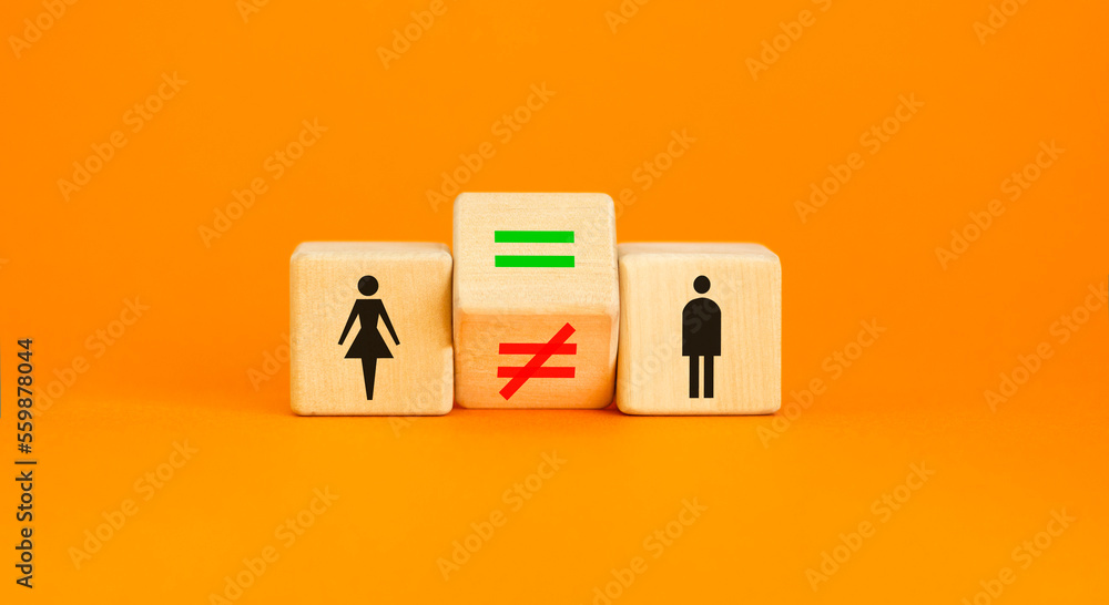Symbol for gender equality. Turned a cube and changed a unequal sign to ...