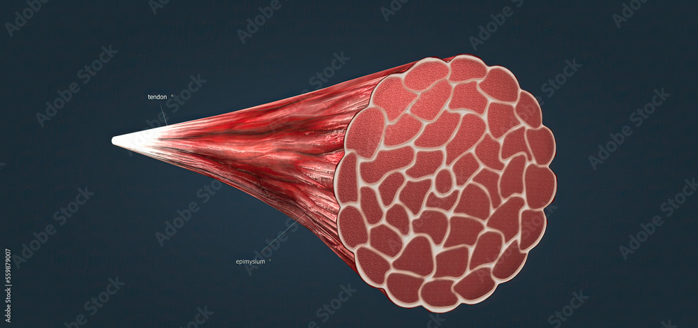 Each skeletal muscle consists of thousands of muscle fibers wrapped ...