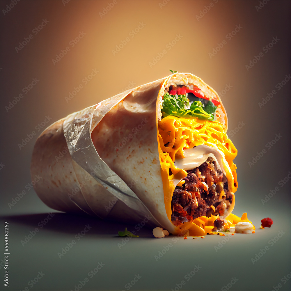 Giant burrito generative ai Stock Illustration | Adobe Stock