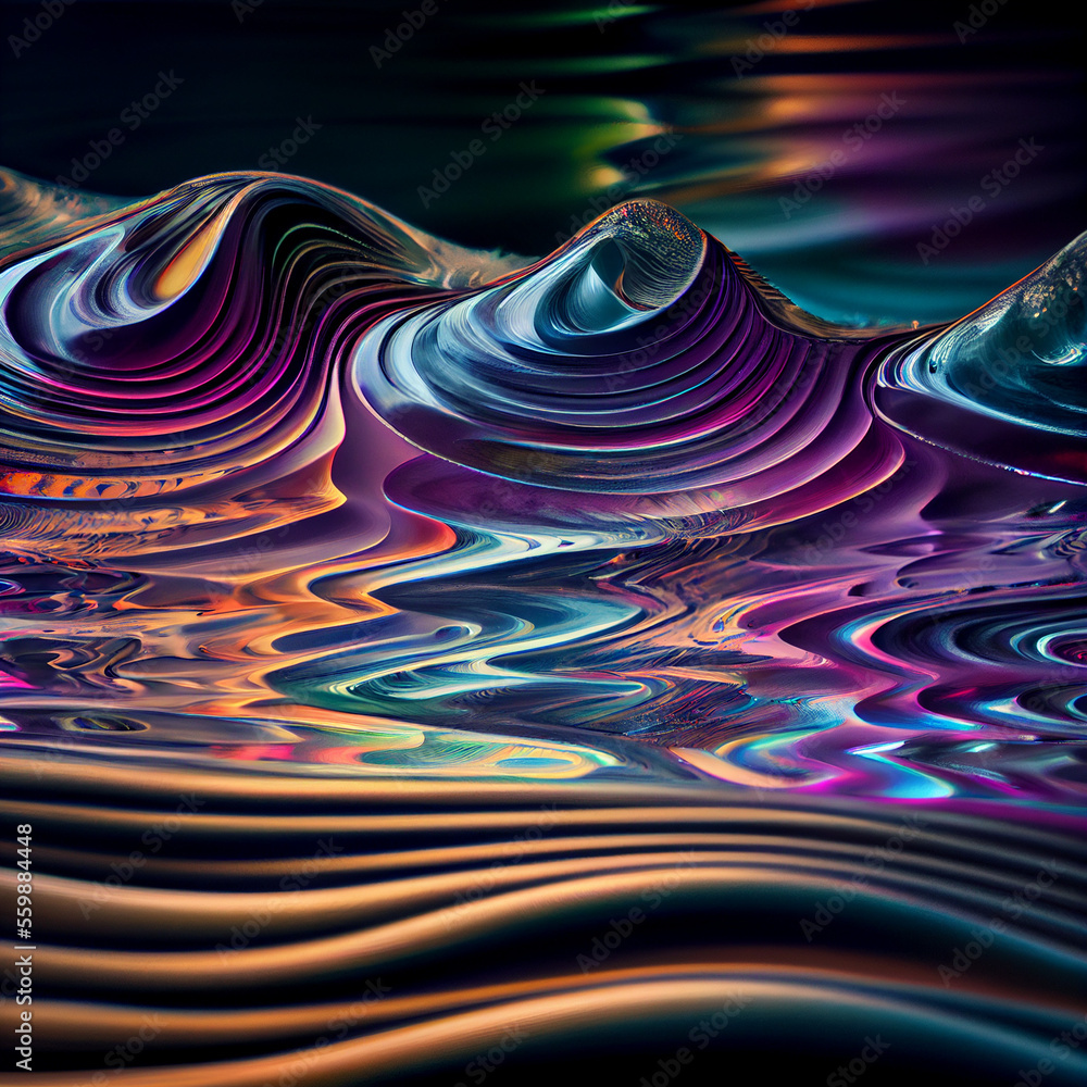 Beautiful abstract iridescent photo style for backgrounds, rainbow oil ...