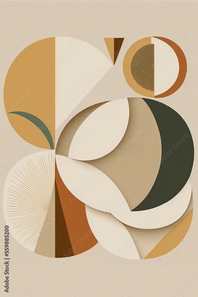neutral color scheme, modern geometric forms, modern lines and shapes ...
