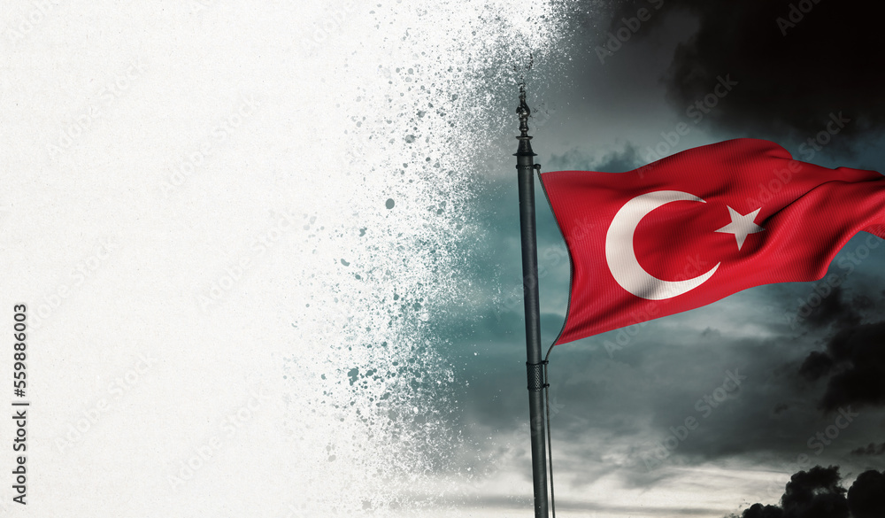 Turkish Flag, Turkey Background Design, Translate : Türkiye Bayrağı ...