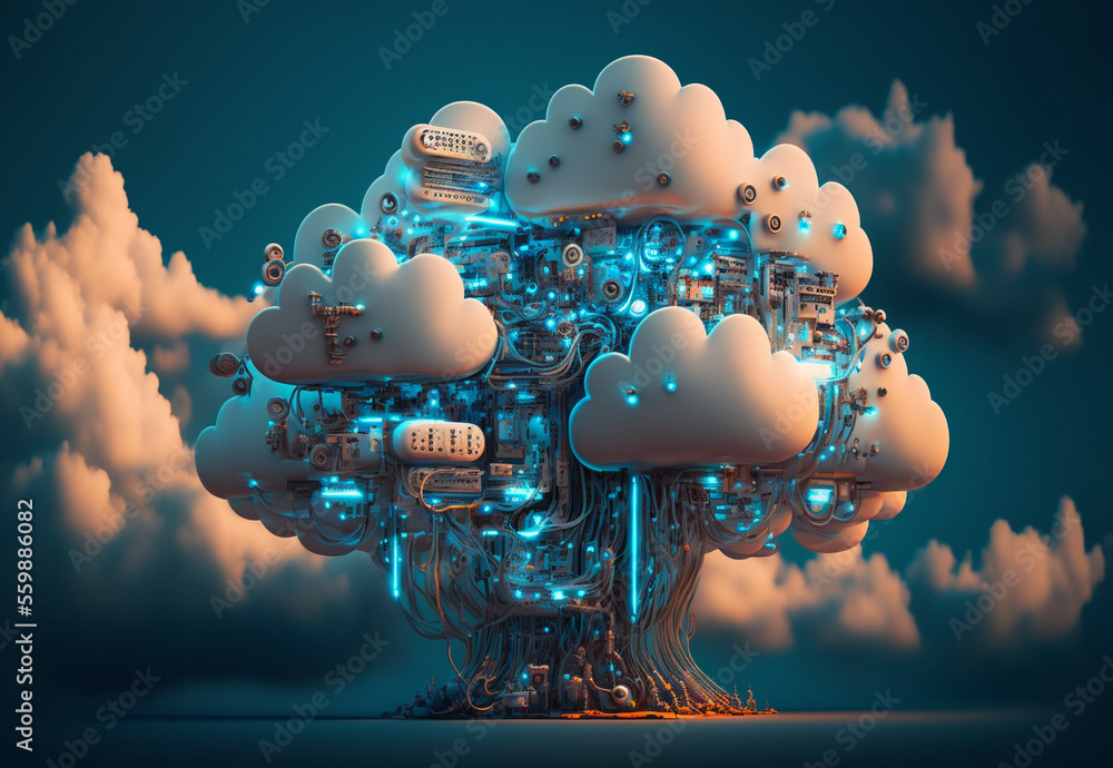 Splashart of cloud computing with a network of interconnected clouds ... Splashart of cloud computing with a network of interconnected clouds ...