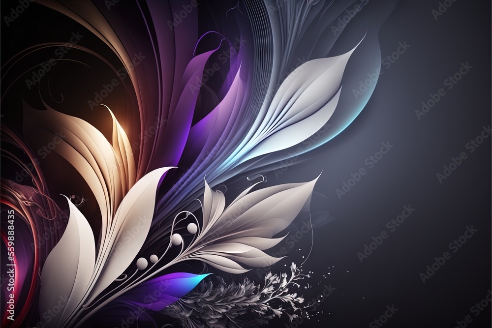 White Floral Abstract Backgrounds