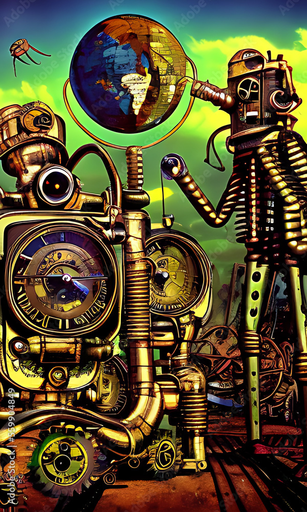 : Generative AI, weirdcore based vivid impact images depicting ...