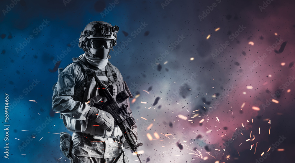 battlefield soldier wallpaper background neon colors, warefare, russia ...