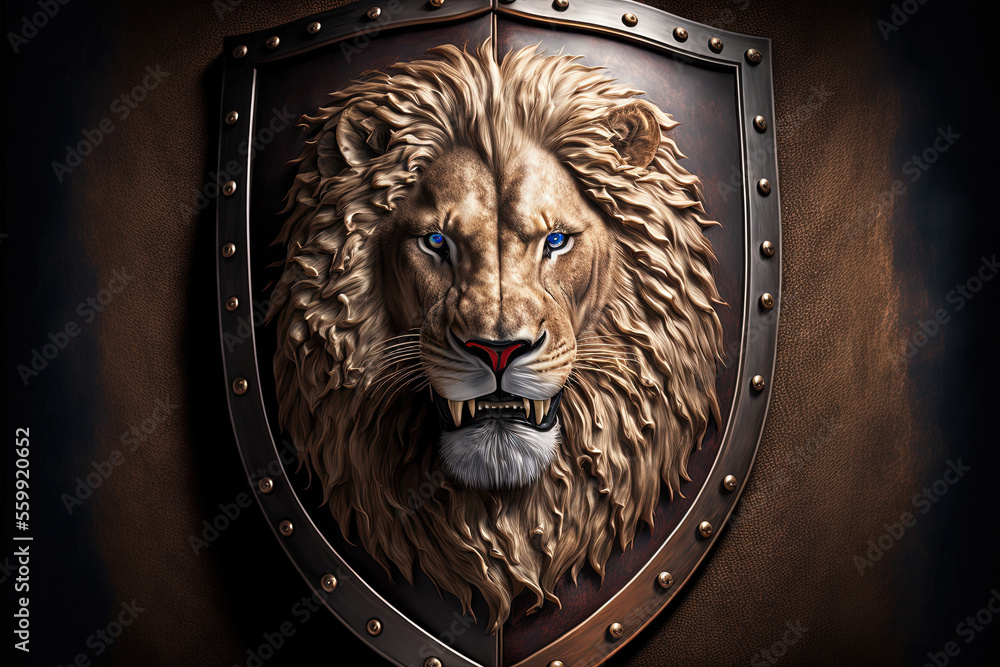 Lion Shield Stock Illustration | Adobe Stock