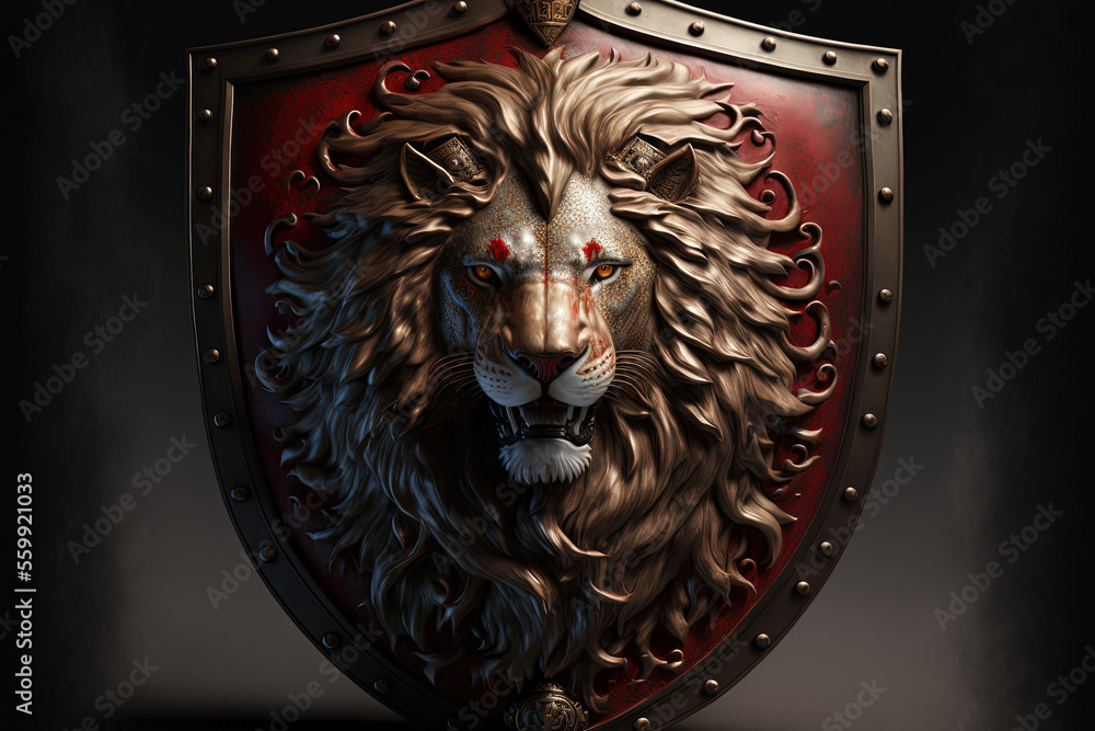 Lion Shield Stock Illustration | Adobe Stock