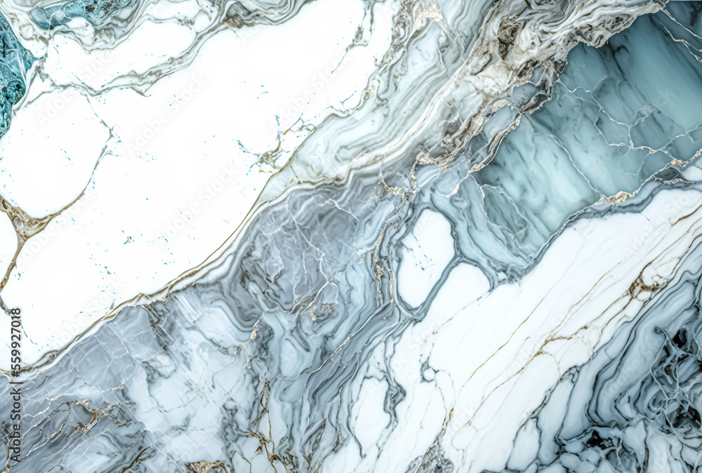 Luxury White Blue Marble texture background. Panoramic Marbling texture ...