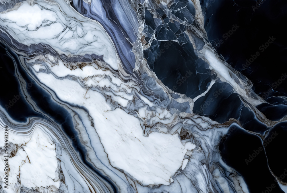 Luxury black white Marble texture background. Panoramic Marbling ...