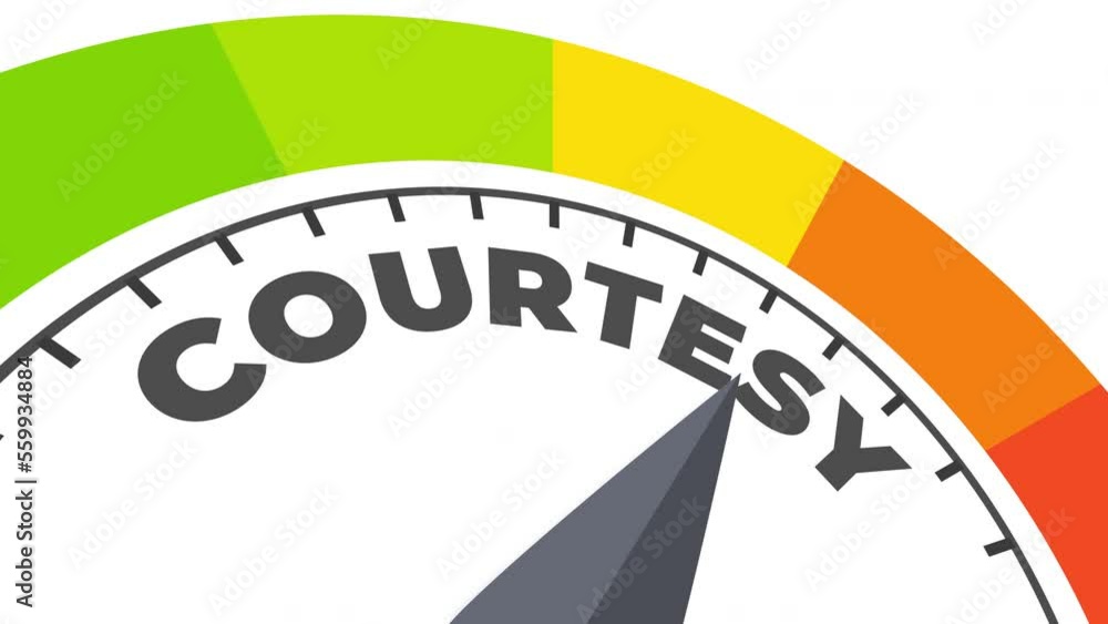 courtesy level measuring device animation.zoom effect.Infographic gauge ...