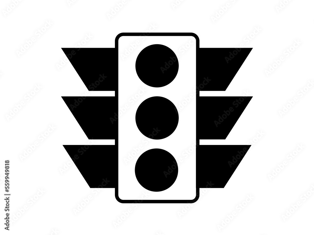 Traffic light icon. Traffic and vehicle signage vector isolated on ...