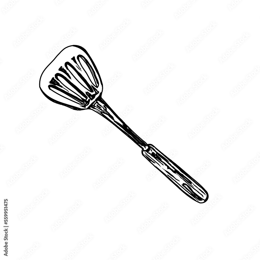 lineart drawing of household tools with transparent background for ...