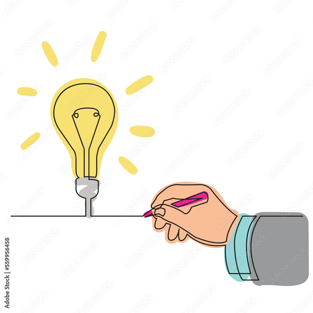 continuous line drawing hand drawing line colored PNG image with ...