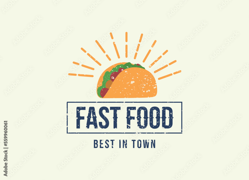 Tacos logo design vector illustration. Good for restaurant menu and ...