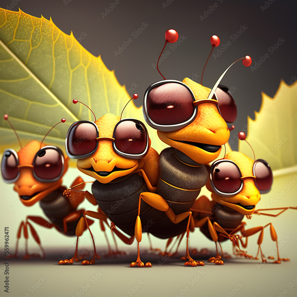 cartoon ants Stock Illustration | Adobe Stock