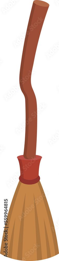 Vector, comic, cartoon of a broom Stock Illustration | Adobe Stock