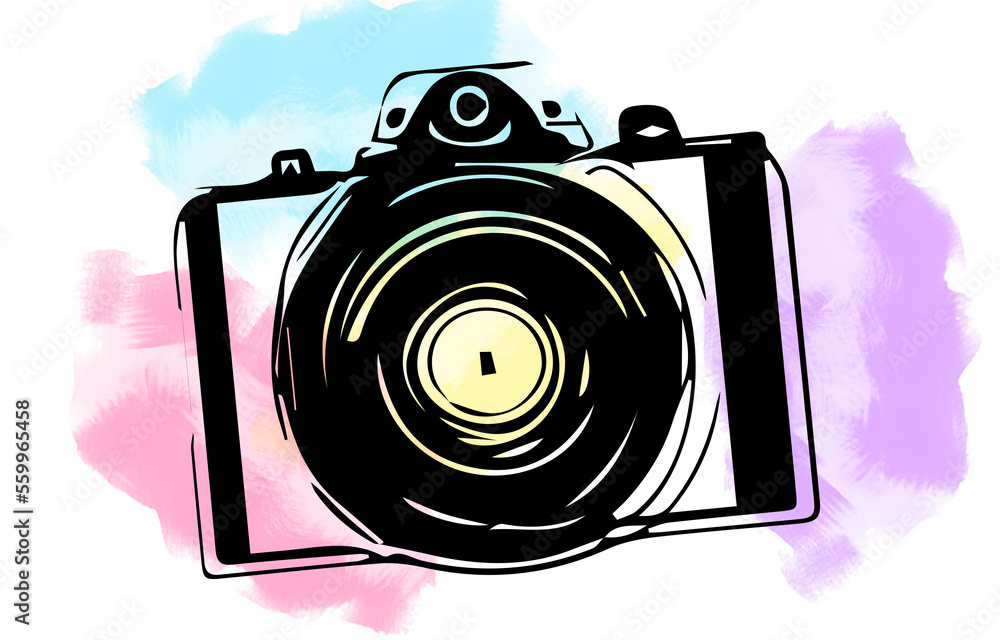 Silhouette camera with spots Stock Photo | Adobe Stock