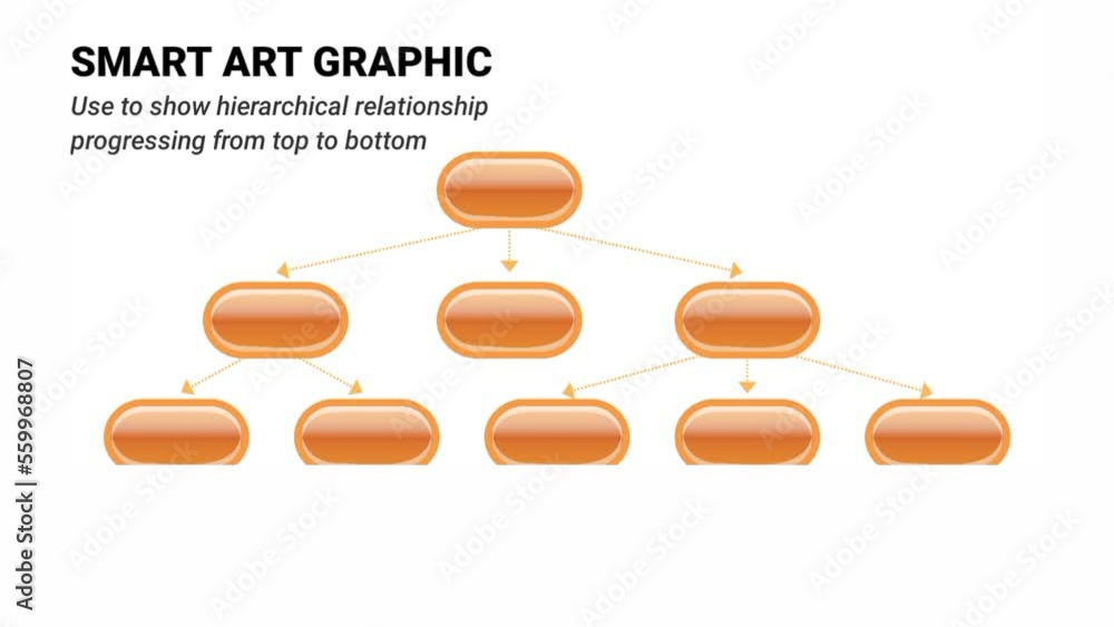 Smart Art Graphic. Used to show hierarchical relationships progressing ...