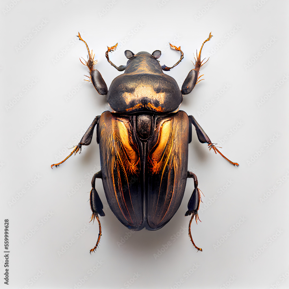 Beetle. Taxidermy. Generative art Stock Illustration | Adobe Stock