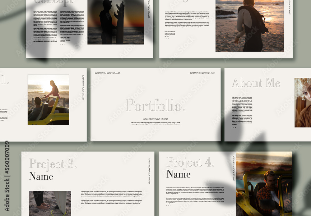 Miminal Portfolio Design Stock Template | Adobe Stock