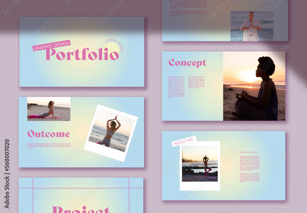 Post it Portfolio Design Stock Template | Adobe Stock