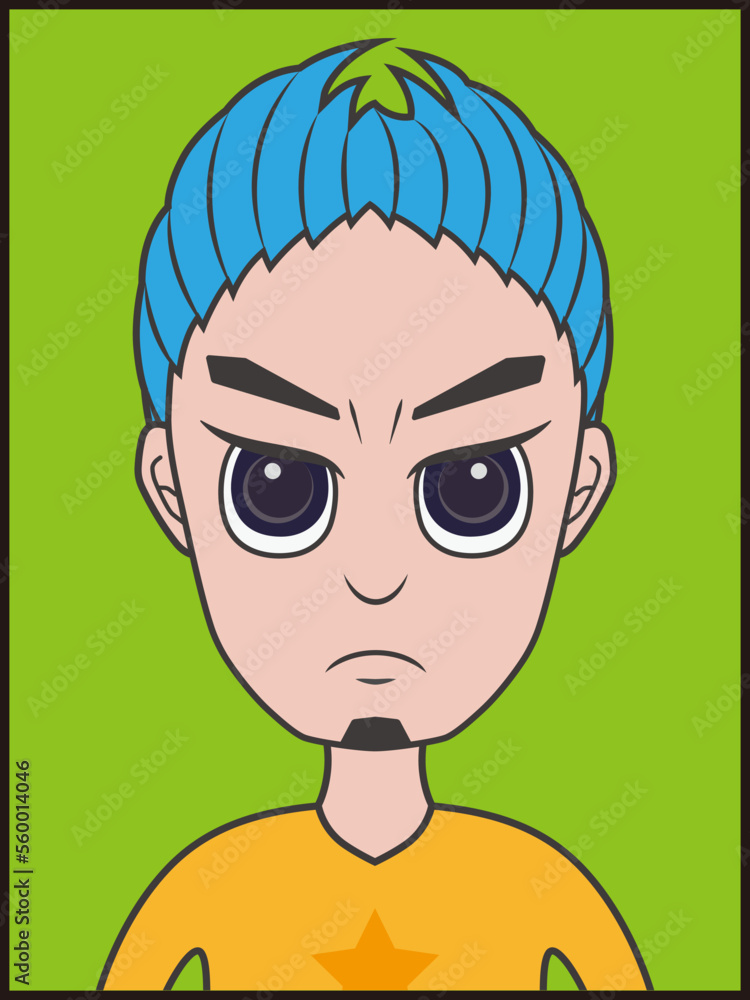 Vector cartoon illustration of angry characters Stock Vector | Adobe Stock