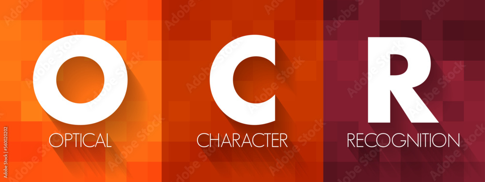 OCR - Optical Character Recognition is the process that converts an ...