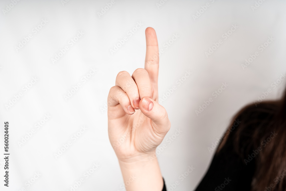 D letter , Static Hand Gestures for American Sign Language Letters,The ...
