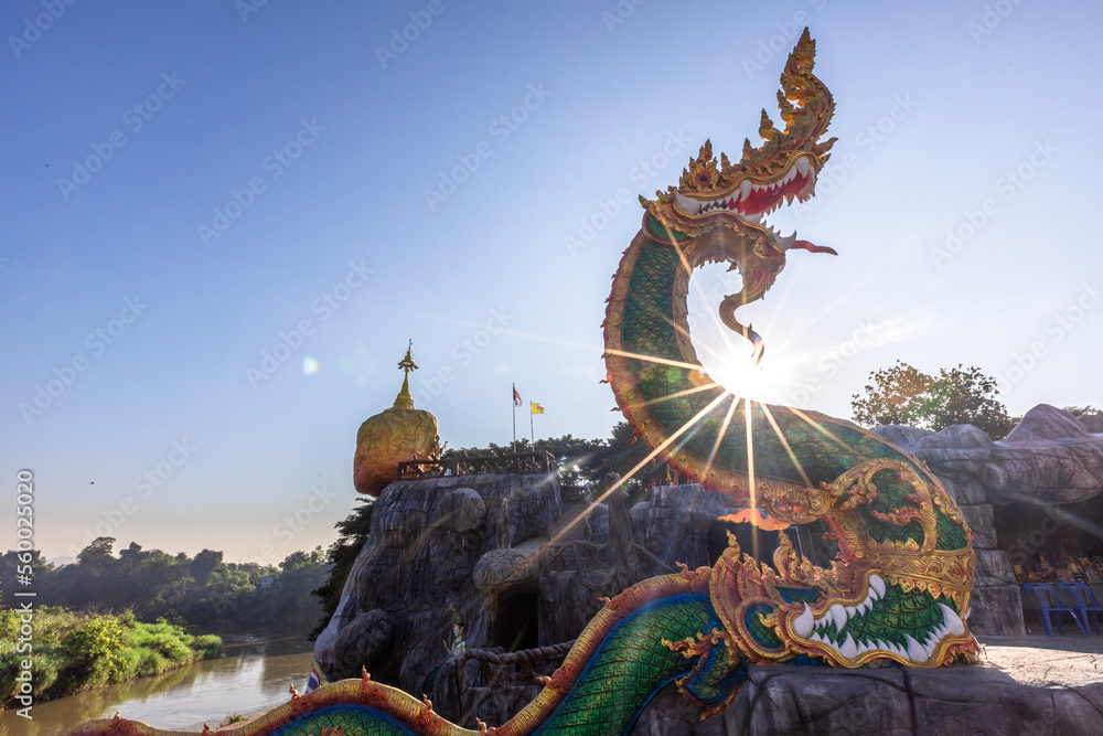Wat Kaeng Khoi (Naka Cave)-Saraburi:December16,2022,atmosphere inside the temple has Naga ...