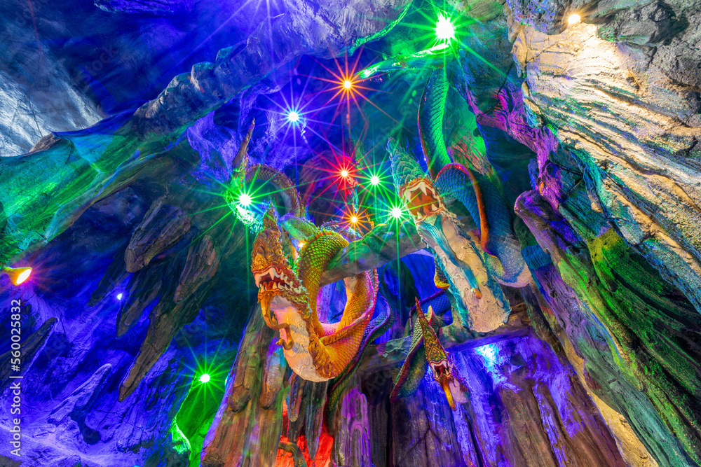 Wat Kaeng Khoi (Naka Cave)-Saraburi:December16,2022,atmosphere inside ...