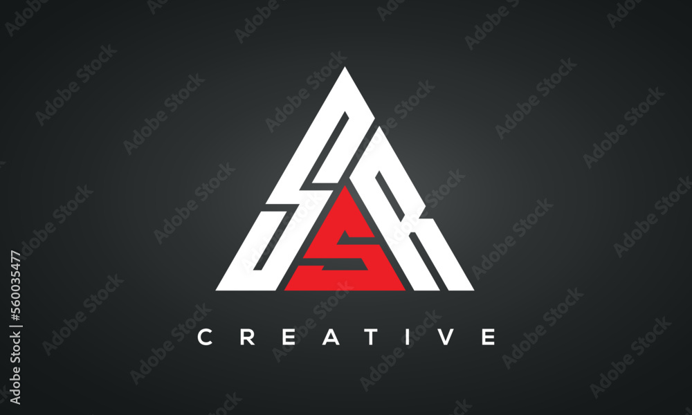 SSR monogram triangle logo design Stock Vector | Adobe Stock