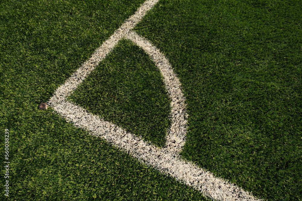 Corner corner kick field marking at football pitch Stock Photo | Adobe ...