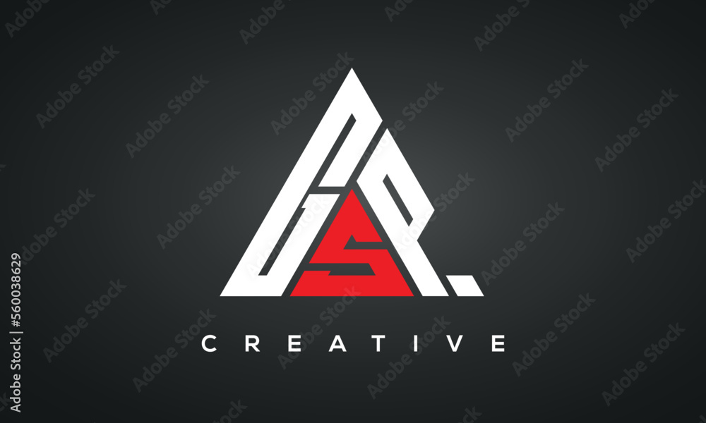 GSP monogram triangle logo design Stock Vector | Adobe Stock