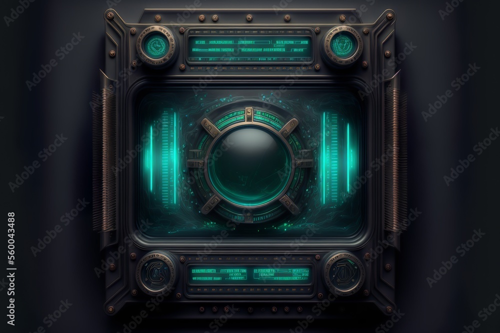 Deep sea submarine equipment interface with sonar terminal monitor ...