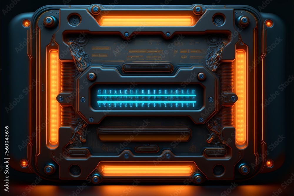 Old cybernetic energetic device with loading meters and feedback ...