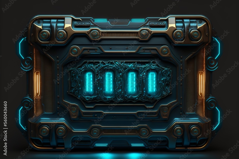 Old cybernetic energetic device with loading meters and feedback ...