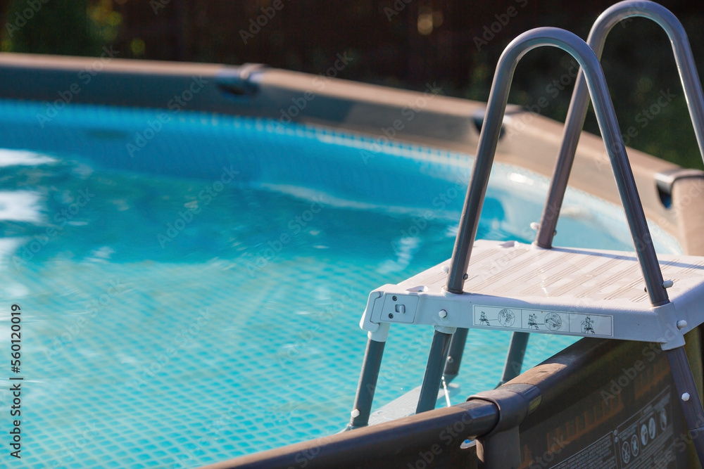 Swimming pool with metal frame for home and garden. Frame swimming pool ...